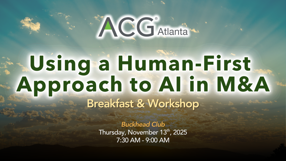 ACG Atlanta presents: Using a Human-First Approach to AI | ACG Atlanta